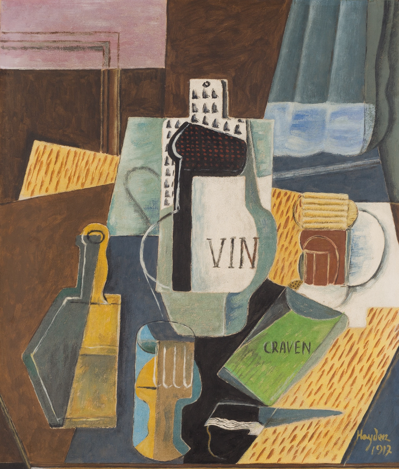 Henri Hayden | Still life with a bottle of wine (Nature Morte - Vin Et ...