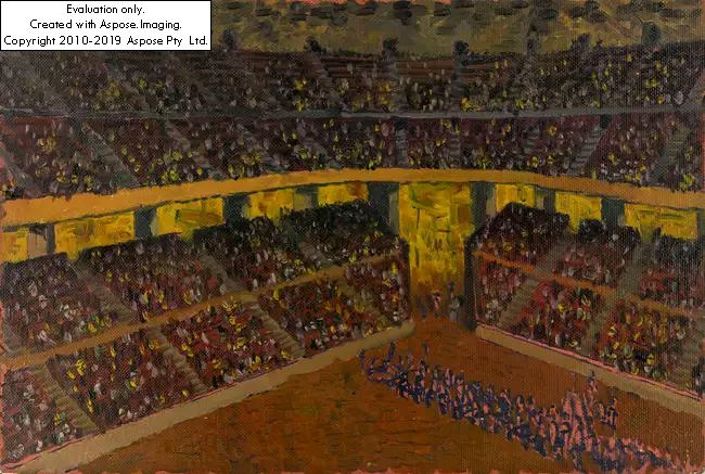 George Charlton | British 1899-1979 - A Stadium Performance; oil on ...