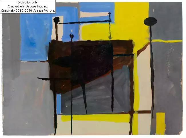 Henry Cliffe | British 1919-1993 - Abstract composition in blue | MutualArt