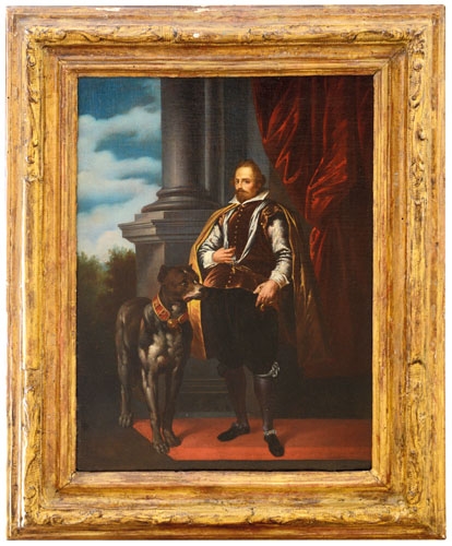 Antonio Maria Vassallo | Portrait of a gentleman with molossus | MutualArt