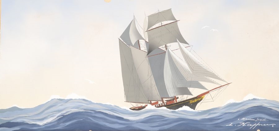 Leon Haffner | Portrait of a sailboat | MutualArt