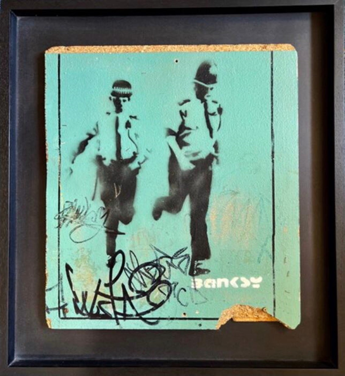 Banksy | “Running Coppers” (Bristol, UK, c (Circa 1990) | MutualArt