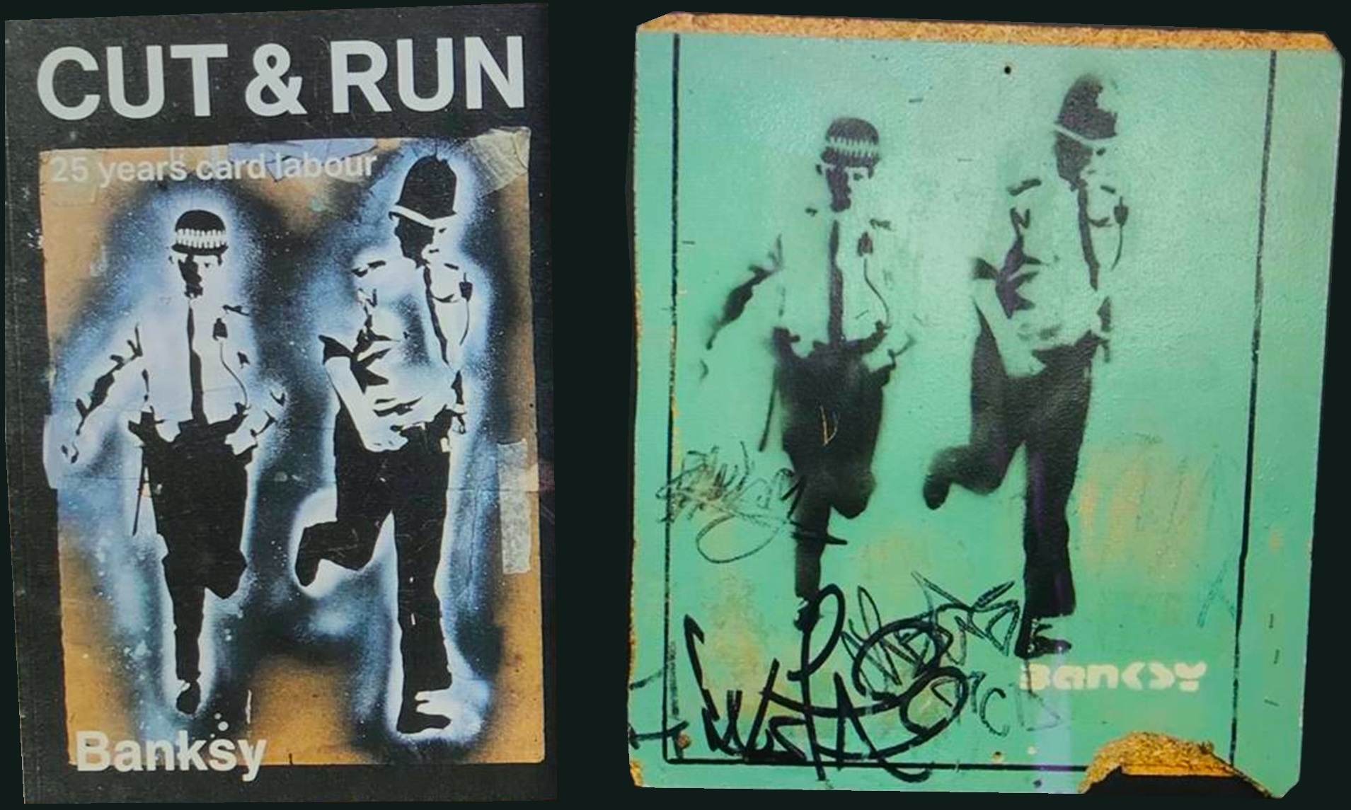 Banksy | “Running Coppers” (Bristol, UK, c (Circa 1990) | MutualArt