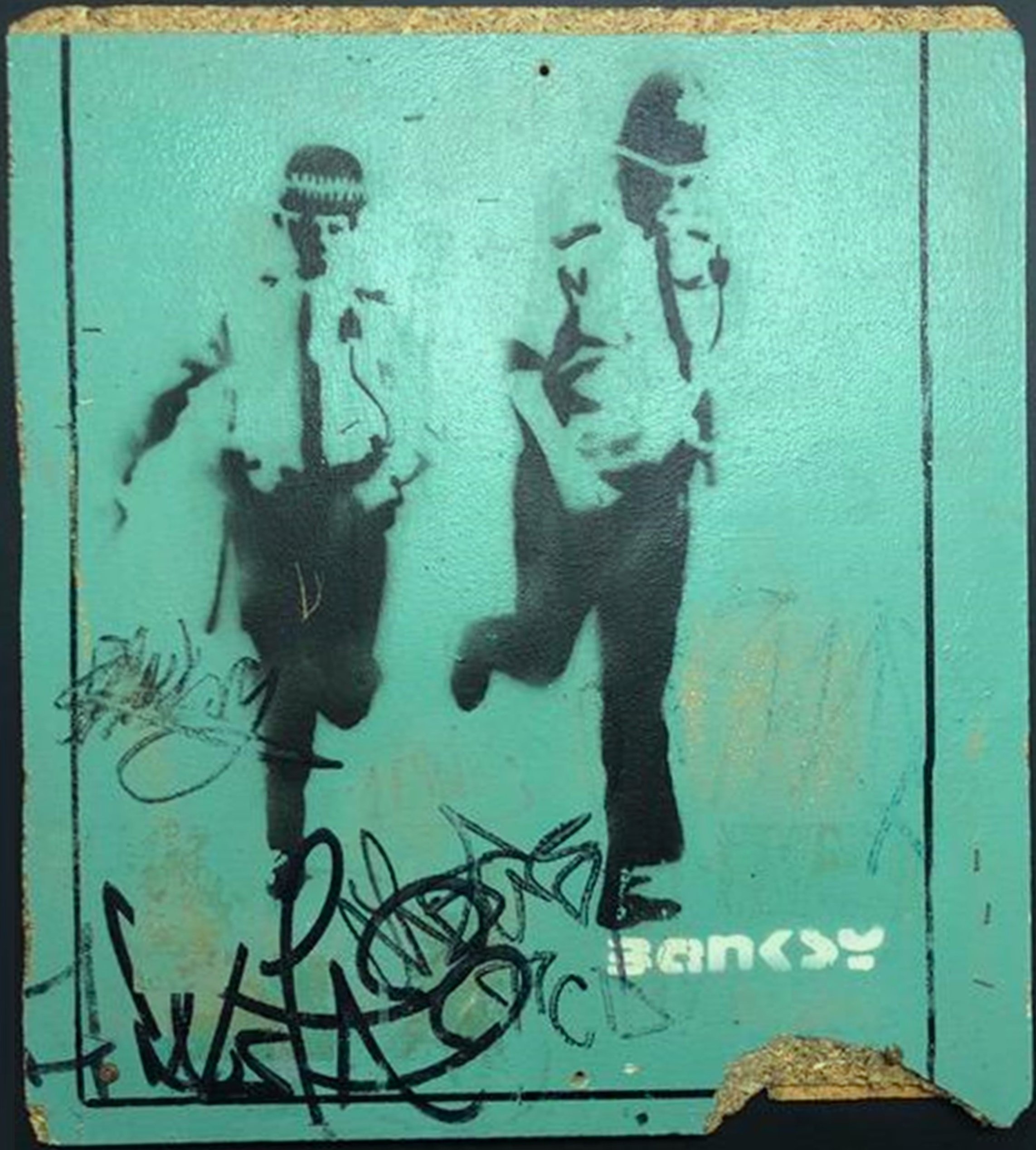 Banksy | “Running Coppers” (Bristol, UK, c (Circa 1990) | MutualArt