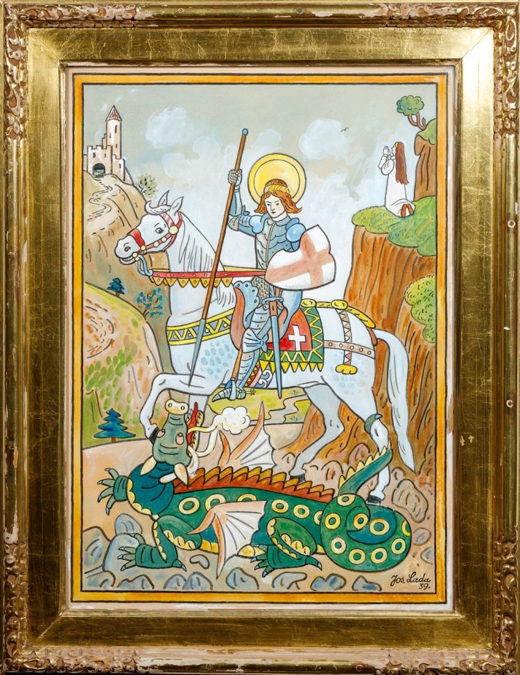 Josef Lada | Saint George and the Dragon (1939) | MutualArt