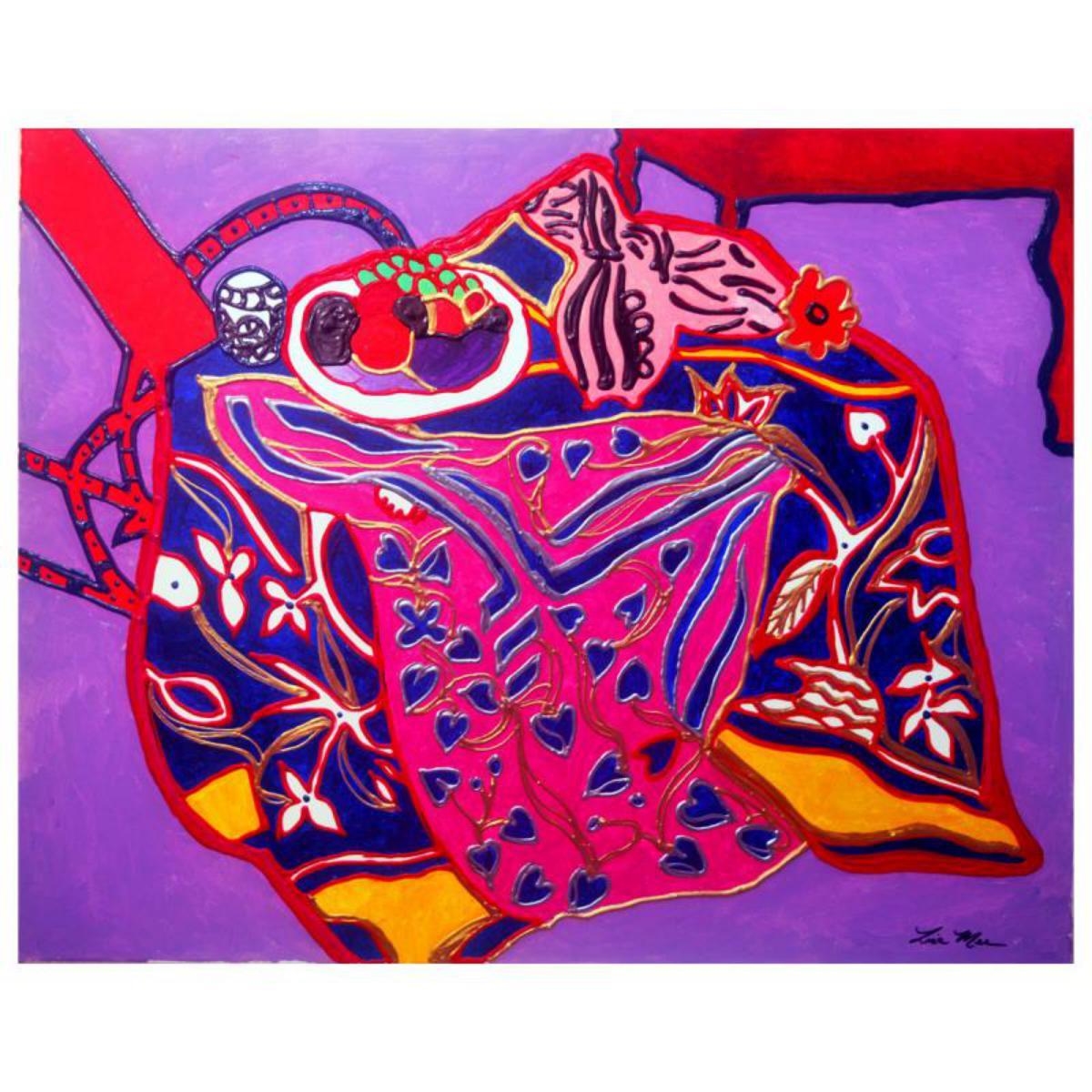 Lisa Mee | Azure Blue And Magenta Harmony | MutualArt