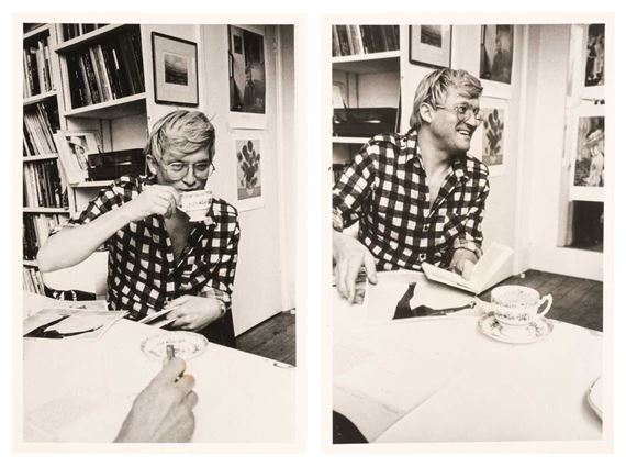 David Hockney | Two photographs of the artist David Hockney by Raymond ...