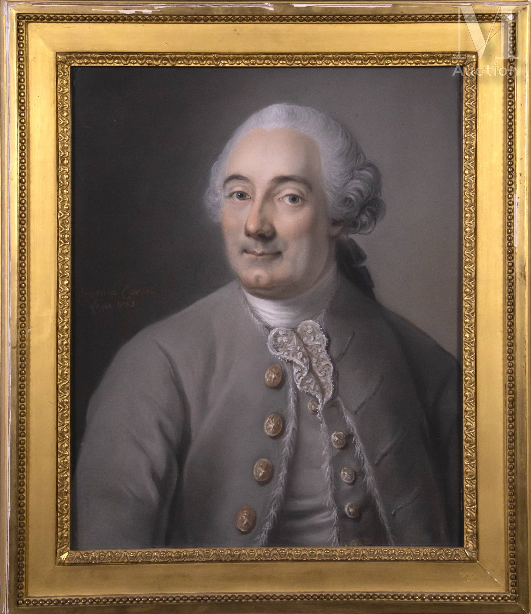 Antoinette Suzanne Caron | Portrait d’homme à la veste grise (1765 ...