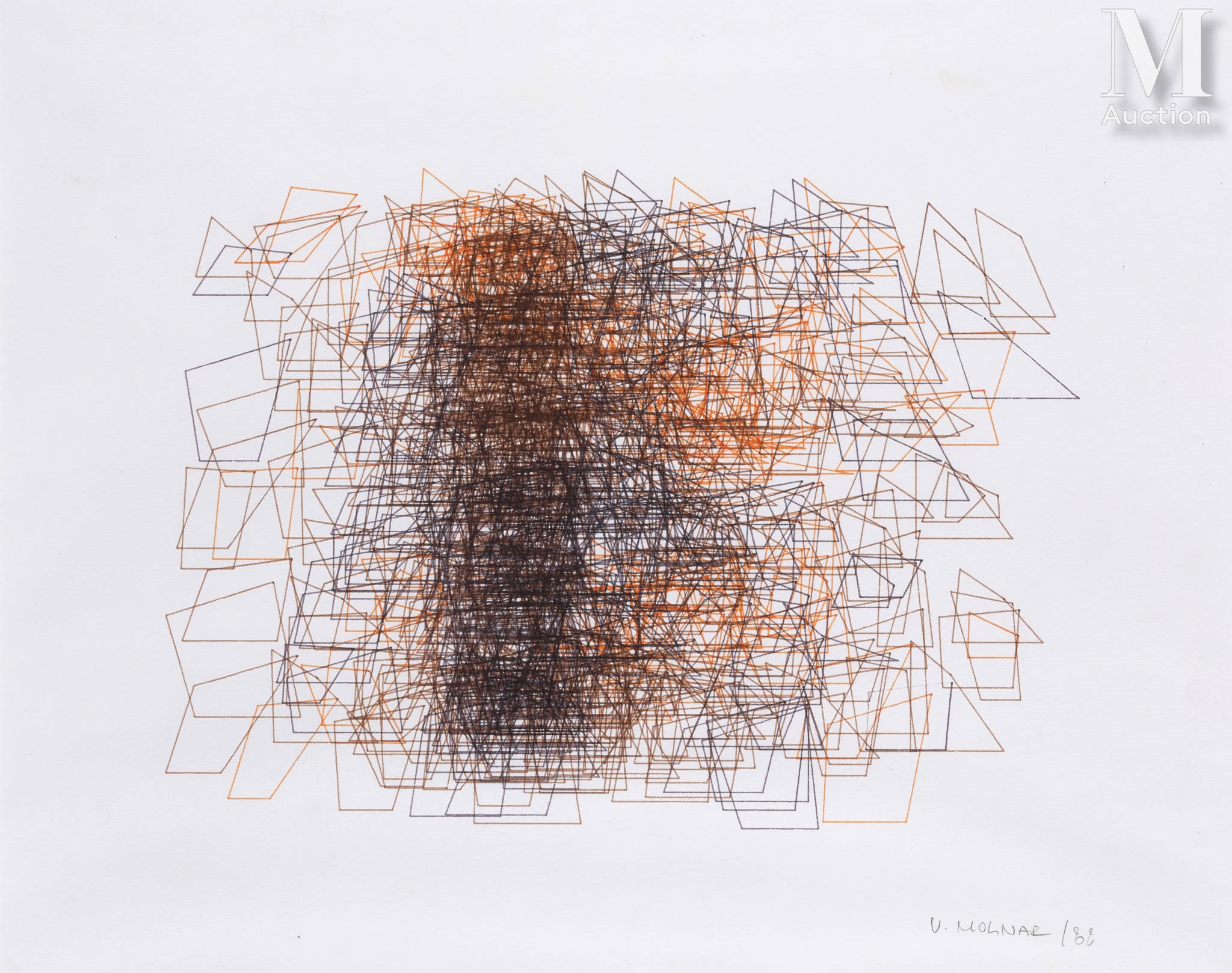 Vera Molnár | Structure du quadrilatère (1988) | MutualArt