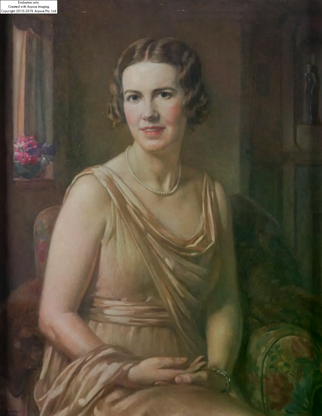 John Bernard Munns | Portrait of a lady, seated three-quarter-length, a ...