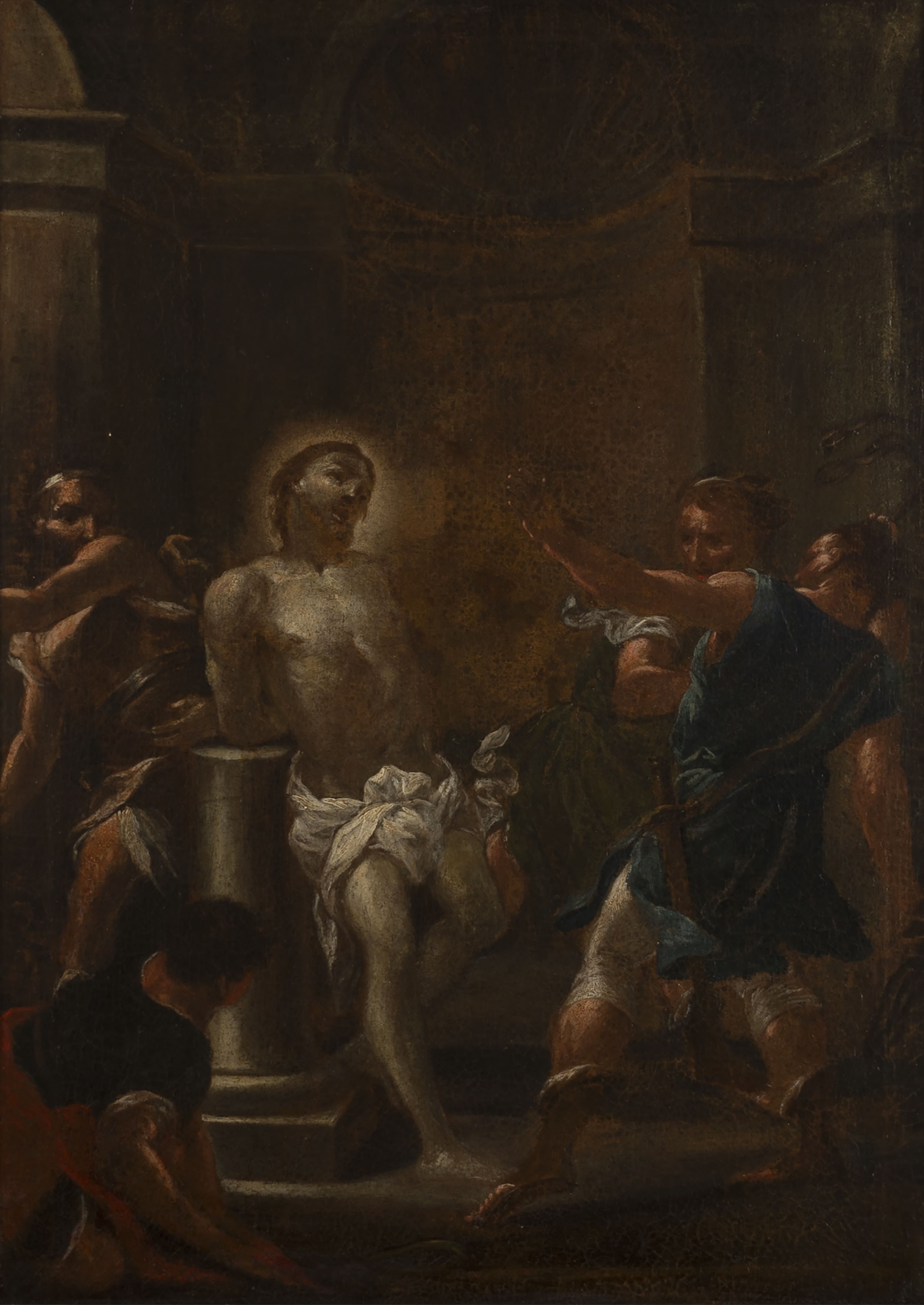 Neapolitan School, 17th Century | Christ at the column | MutualArt