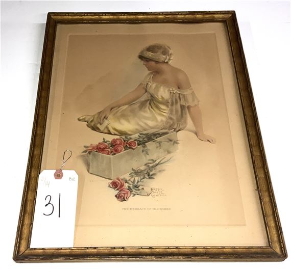 Bessie Pease Gutmann | THE MESSAGE OF THE ROSES | MutualArt