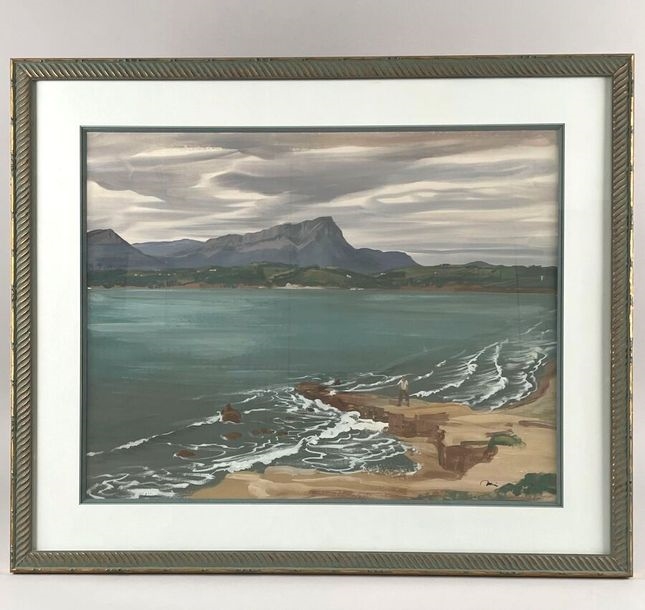 Albert Decaris | Le Coudon seen from the Giens peninsula | MutualArt