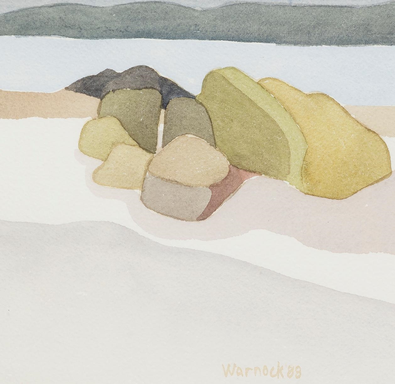 Betty Warnock | Untitled - Lakeside Rocks (1988) | MutualArt