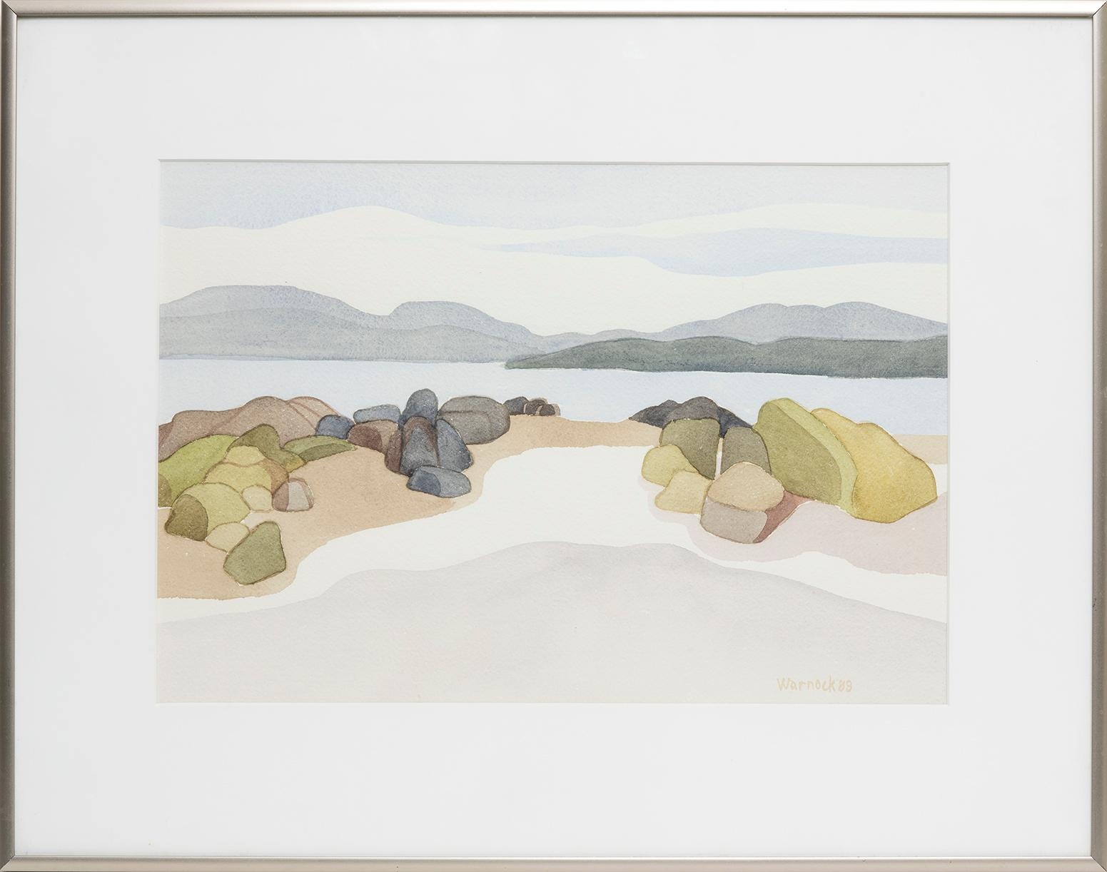 Betty Warnock | Untitled - Lakeside Rocks (1988) | MutualArt