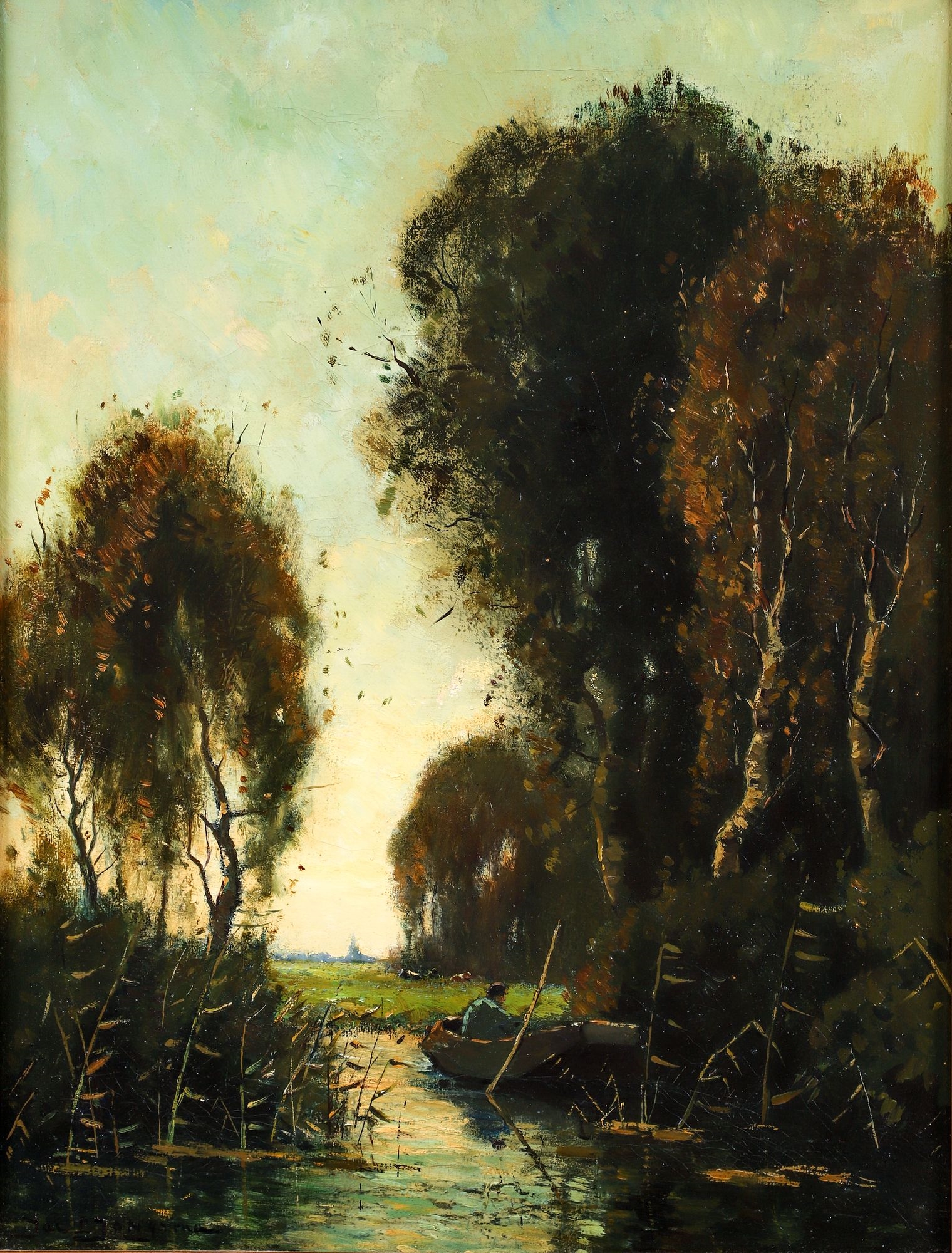 Jacob Lucas Jongsma | Landschap met plas | MutualArt