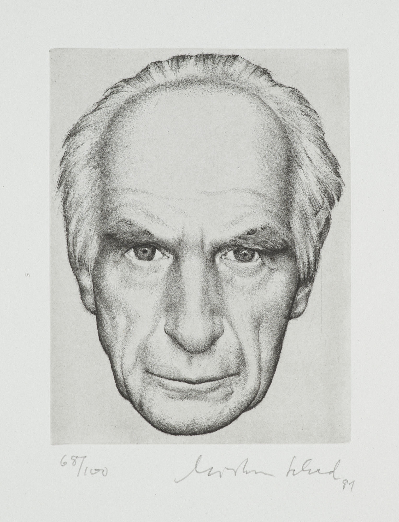 Christian Schad | Selbstporträt [Self-portrait] (1981) | MutualArt