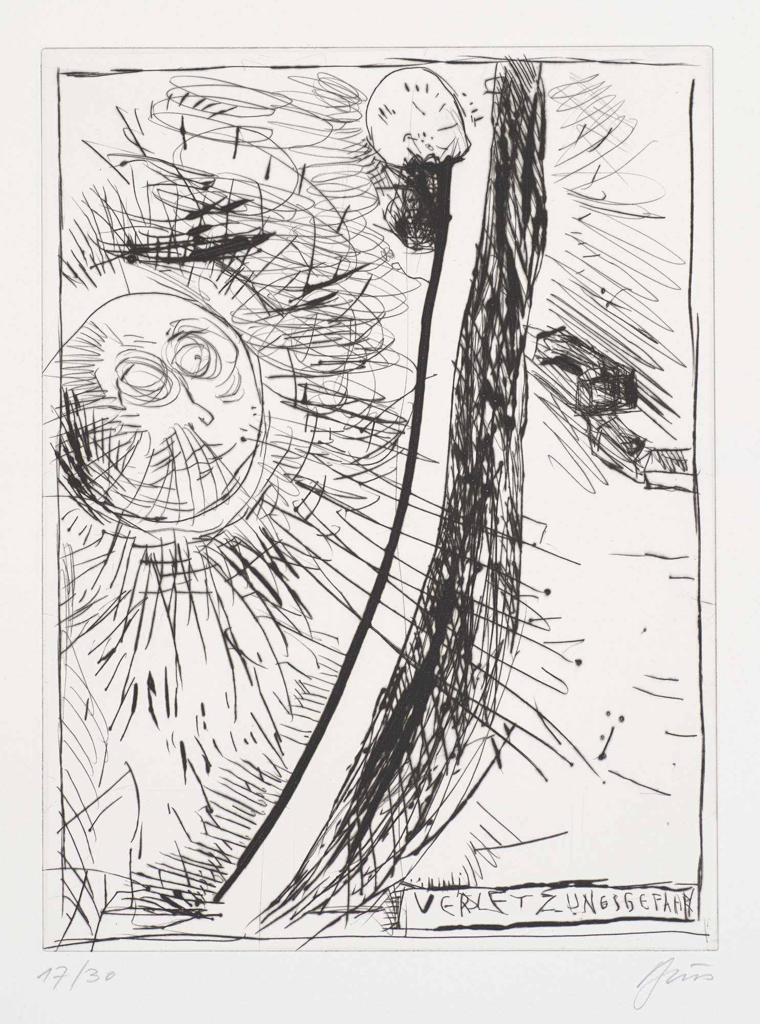Günter Brus | Verletzungsgefahr (1991) | MutualArt