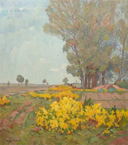 Paul Wallat | Landschaft mit Ginsterblüte | MutualArt
