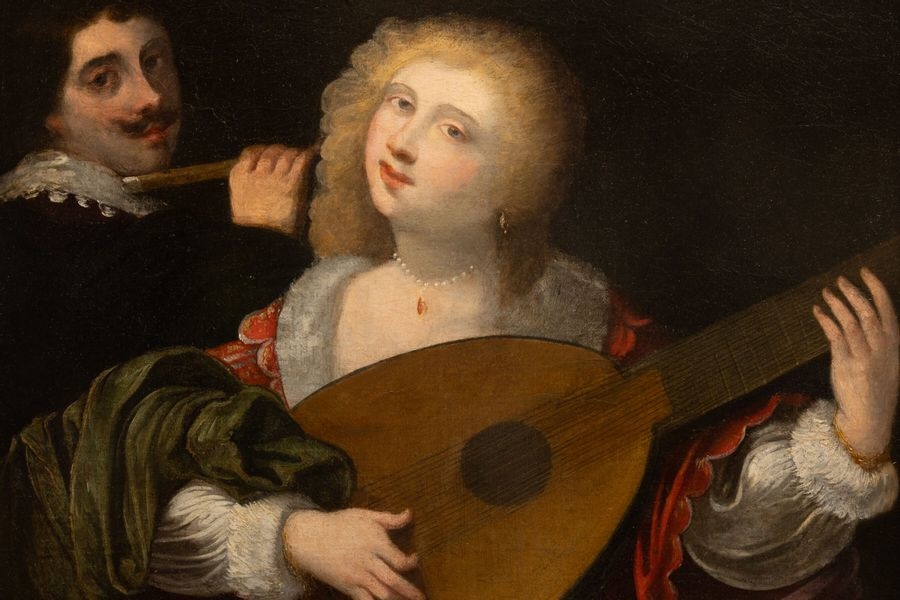 Dutch School, 17th Century | La joueuse de luth, une partition près d ...