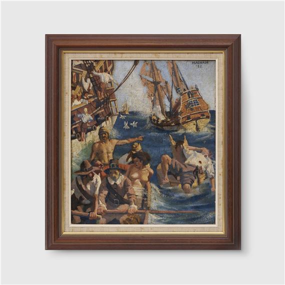 Herbert Badham | Still Life with Mirror Reflection (1954) | MutualArt