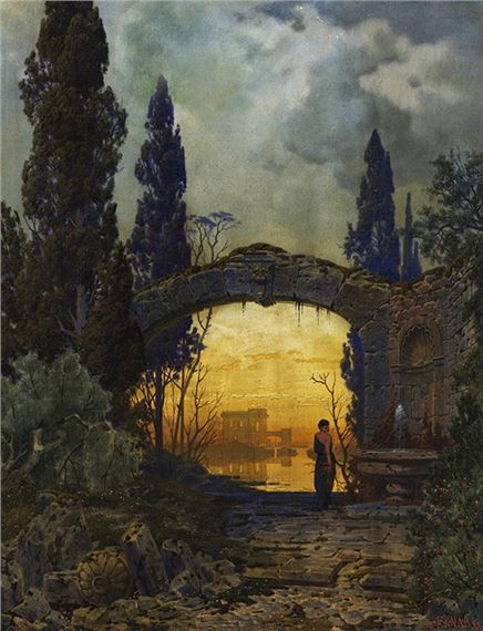 Ferdinand Knab | Sunset (1898) | MutualArt