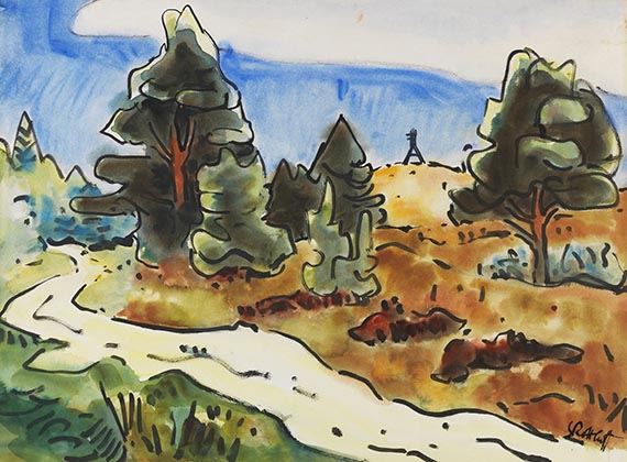 Karl Schmidt-Rottluff | Landschaft (1938) | MutualArt