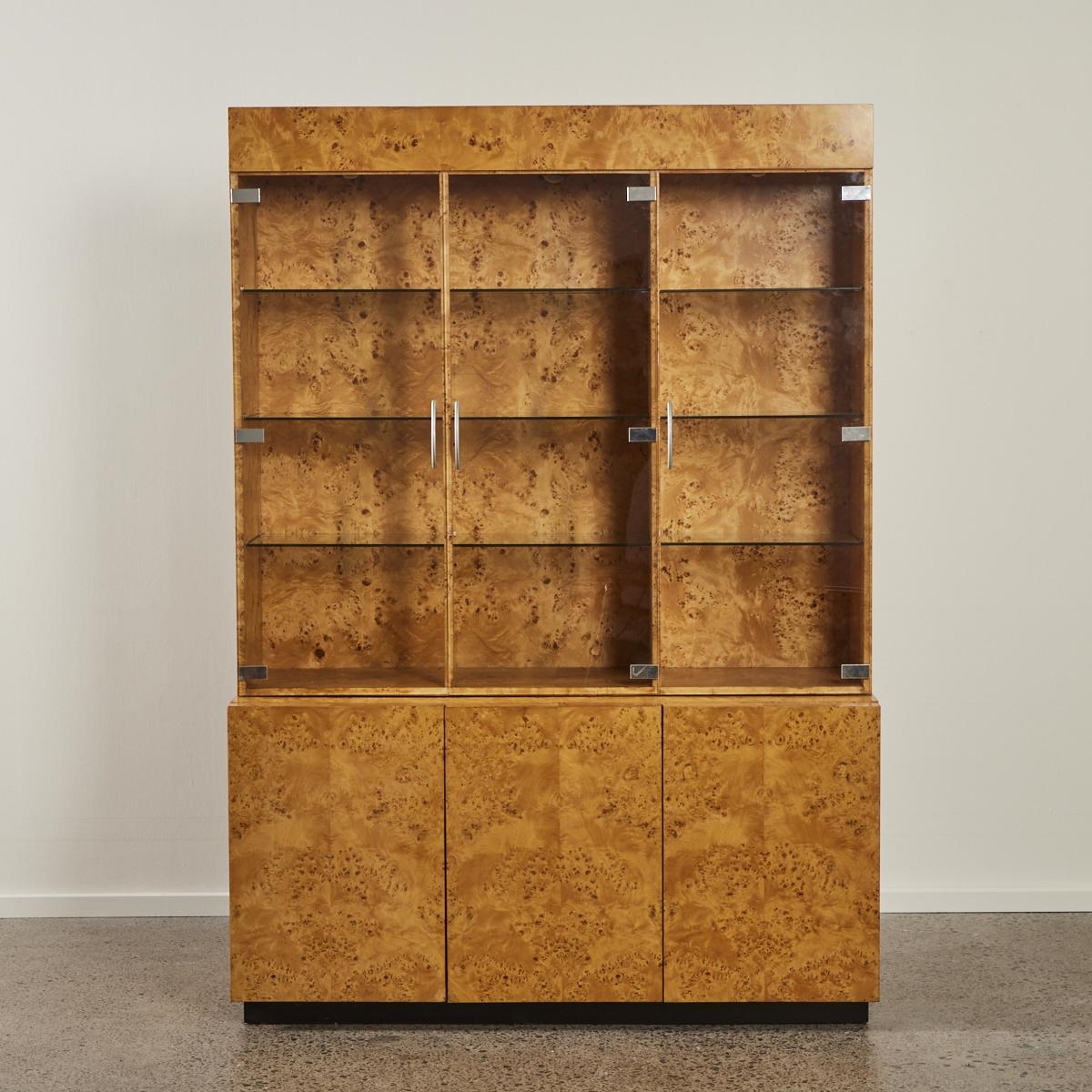 Arthur Umanoff | A 1970s Burl Maple Display Cabinet by Dillingham ...