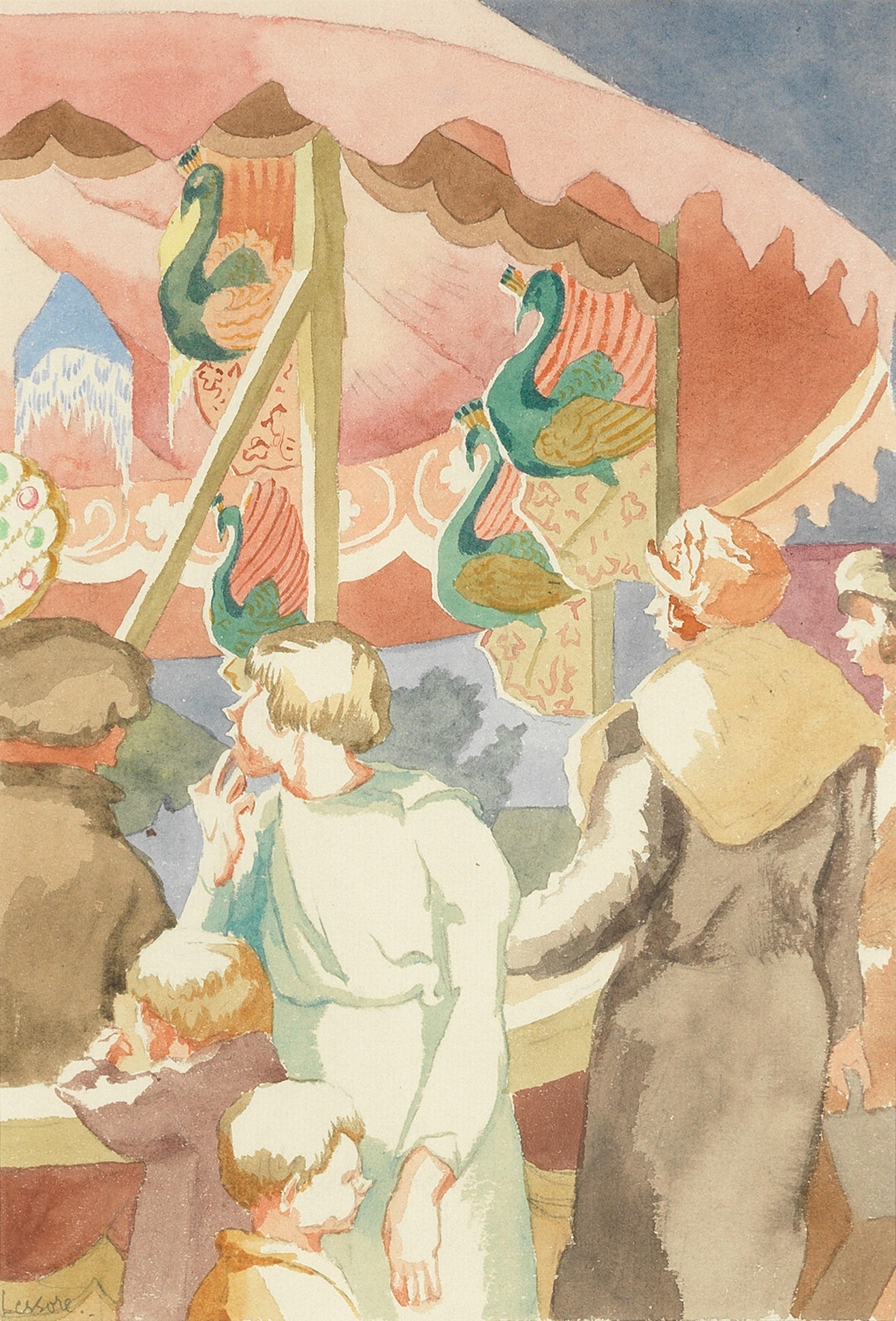 Thérèse Lessore | Watching the Show | MutualArt