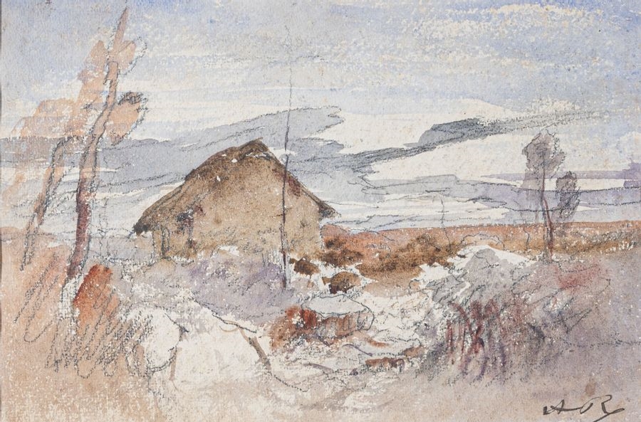 Francois-Auguste Ravier | Ferme au toit de chaume | MutualArt