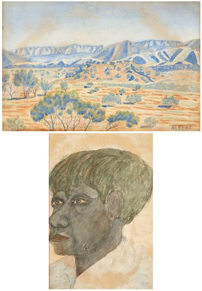 Albert Namatjira | Central Australian Landscape; Portrait of Albert's ...