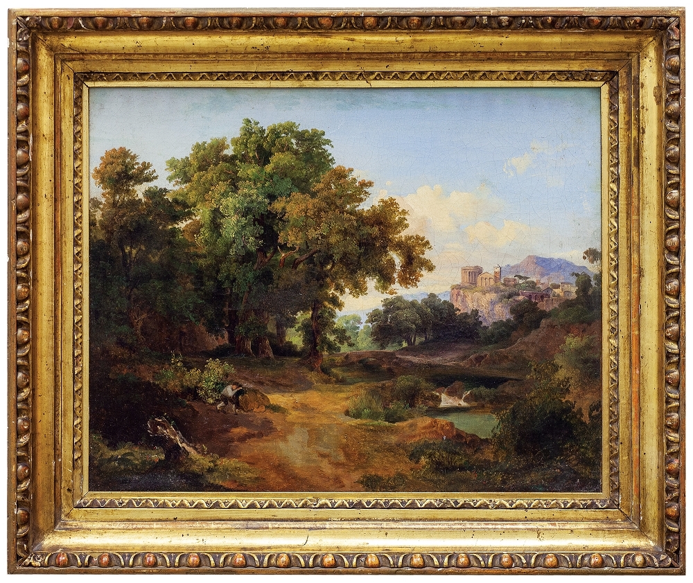 Károly Markó | Classical landscape with travellers | MutualArt