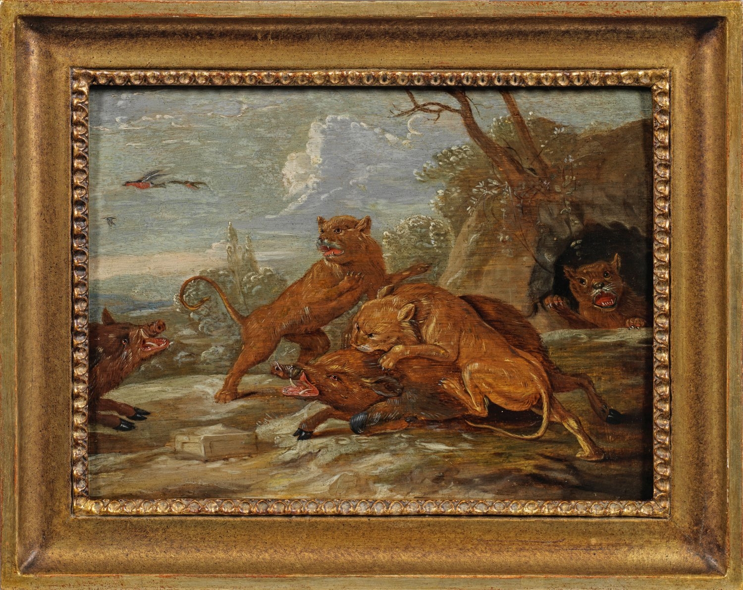 Frans Snyders | Zwei Löwinnen schlagen ein Wildschwein und werden von ...