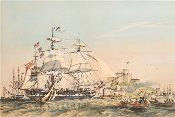 Oswald Walters Brierly | Emigrants Arriving in Sydney Harbour (1850 ...