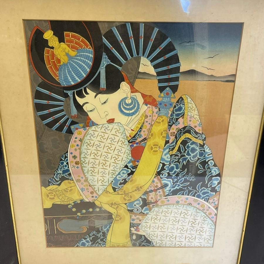 Paul Jacoulet | Pair of signed Paul Jacoulet Woodblock Prints to ...