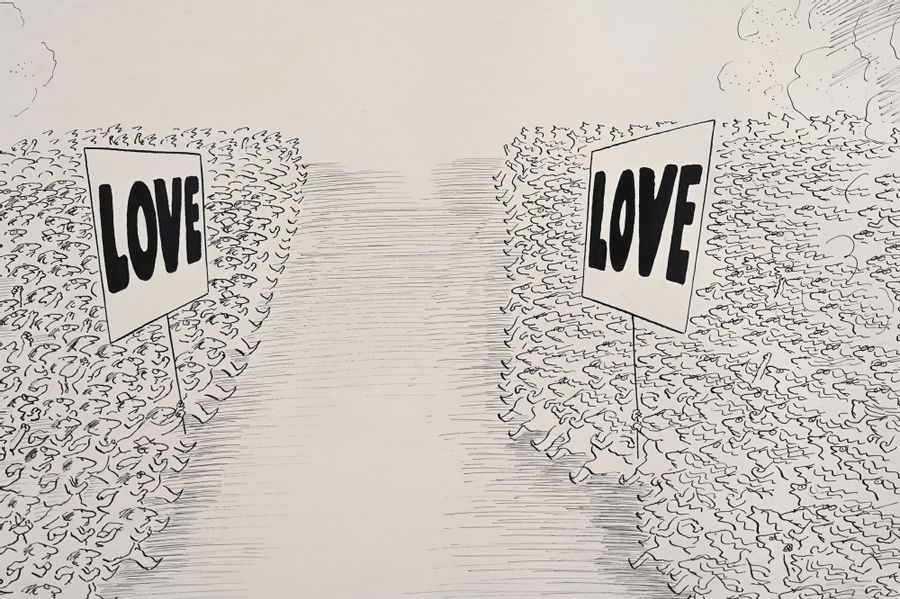 Jean-Jacques Sempé | Jean-Jacques SEMPÉ (1932-2022) Love-Love, 1972 Ink ...