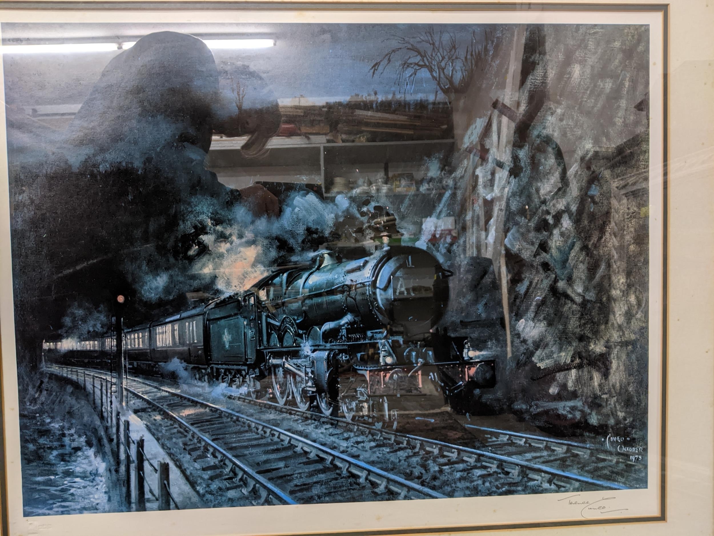 Terence Cuneo | Terence Cuneo - Night Express/Port Line - two signed ...