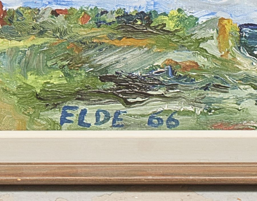 Bengt Elde | Hus vid kust. Signerad (1966) | MutualArt