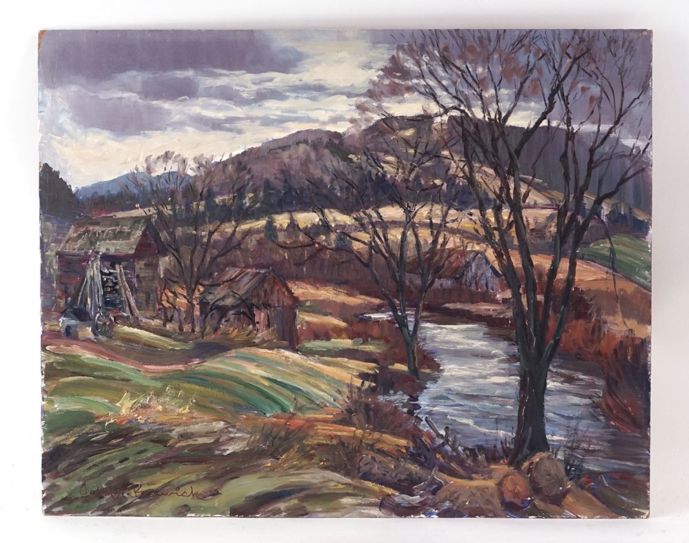 John Alfred Barwick | Oil on masonite Signed and dated on the lower ...