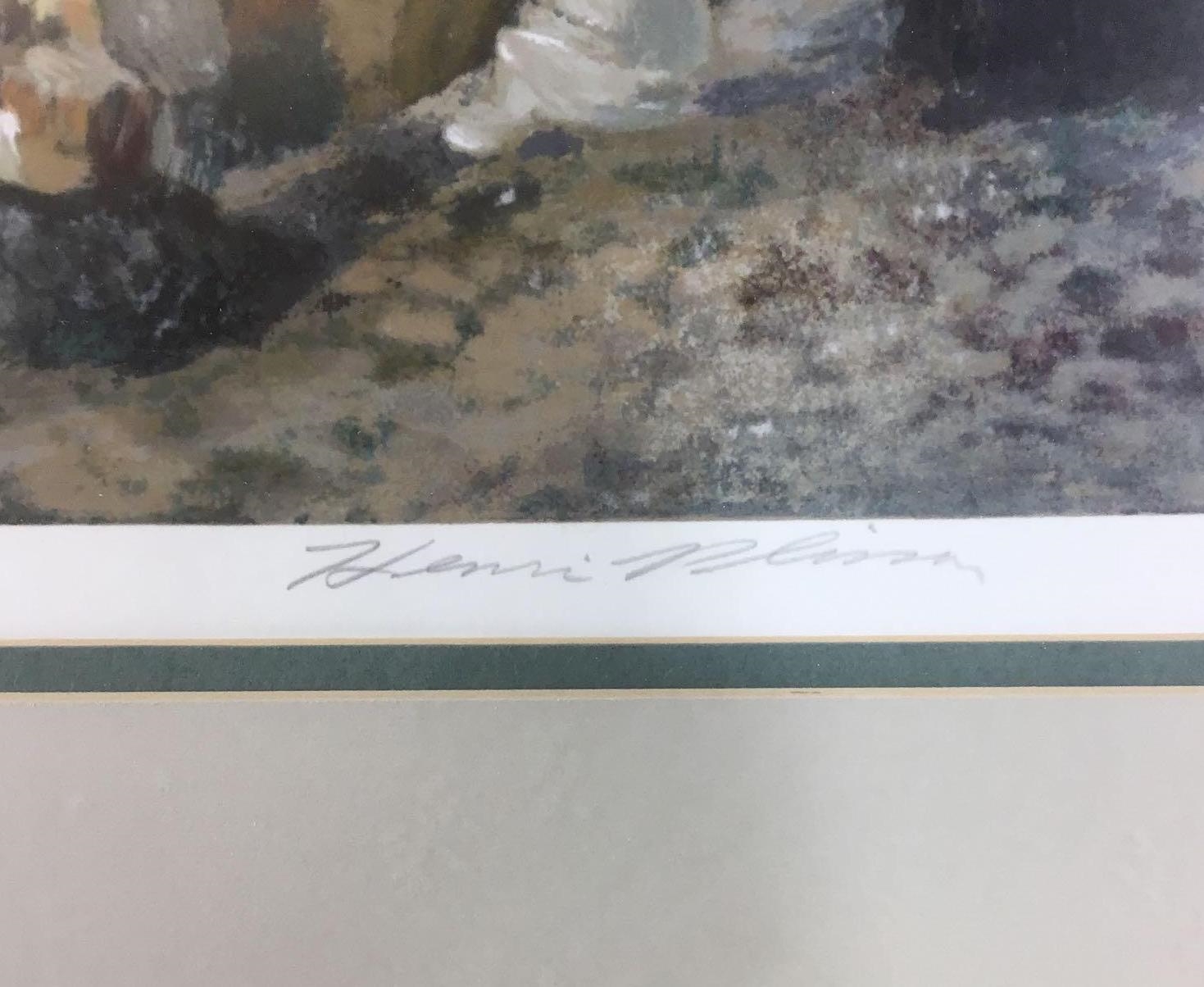 Henri Plisson | Impressionist coastal with figures and sailboats ...