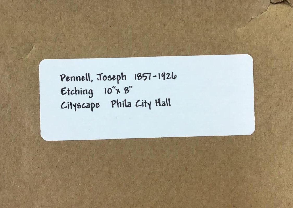 Joseph Pennell | Cityscape of Philadelphia City Hall | MutualArt