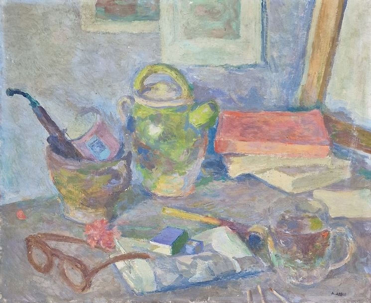 Armand Jacques Assus | Le métier à broder devant la fenêtre à Alger ...