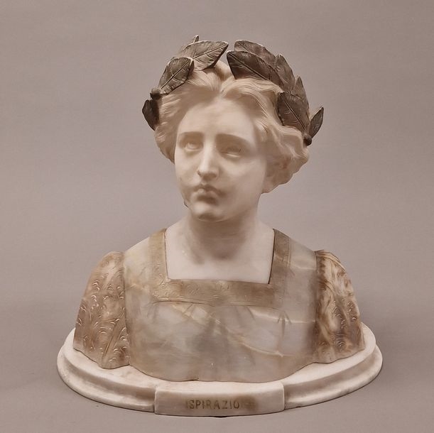 Giuseppe Bessi | (After) Ispirazione BUST IN ALABASTER | MutualArt