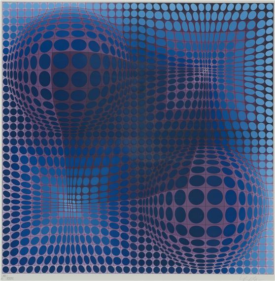 Victor Vasarely | Orion Blanc Positive (1970) | MutualArt