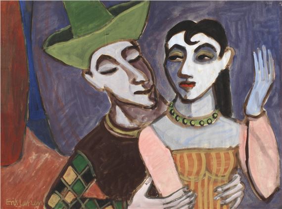 Erik Larsen | Harlekin und Colombina (1960) | MutualArt