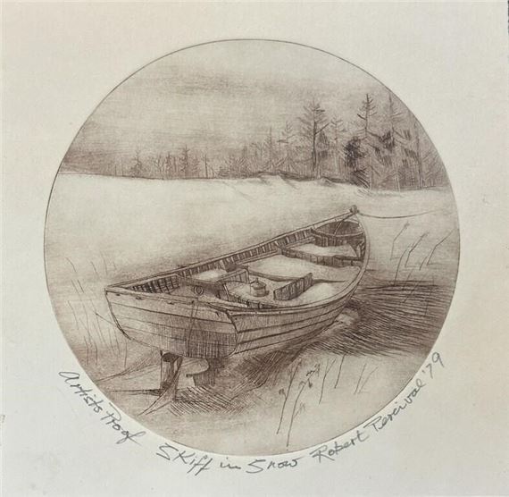Robert Percival | SKIFF IN SNOW (1979) | MutualArt