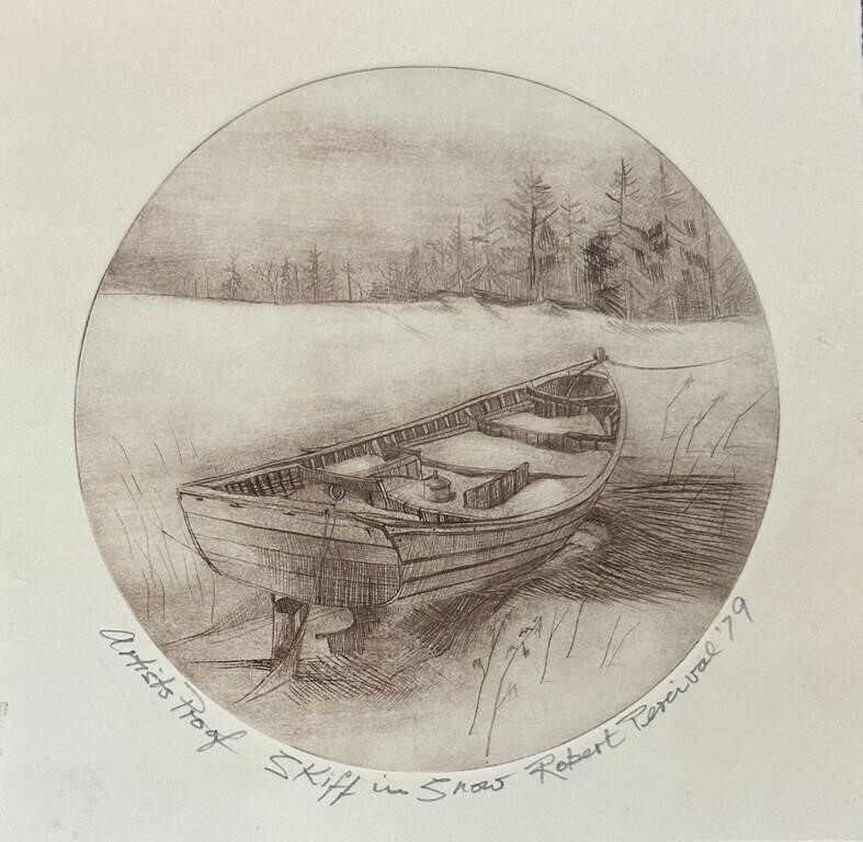 Robert Percival | SKIFF IN SNOW (1979) | MutualArt