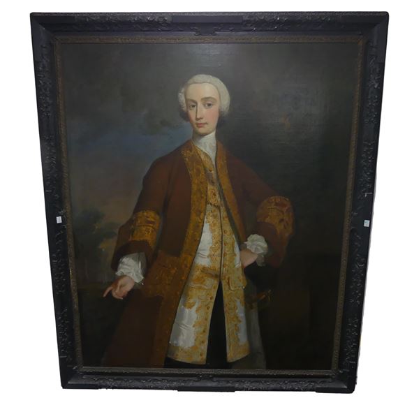 British School, 18th Century | Portrait of a Man in a Red Coat | MutualArt