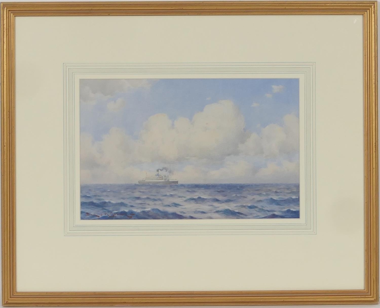 Samuel John Milton Brown | Blue Funnel Line passenger ship heading for ...