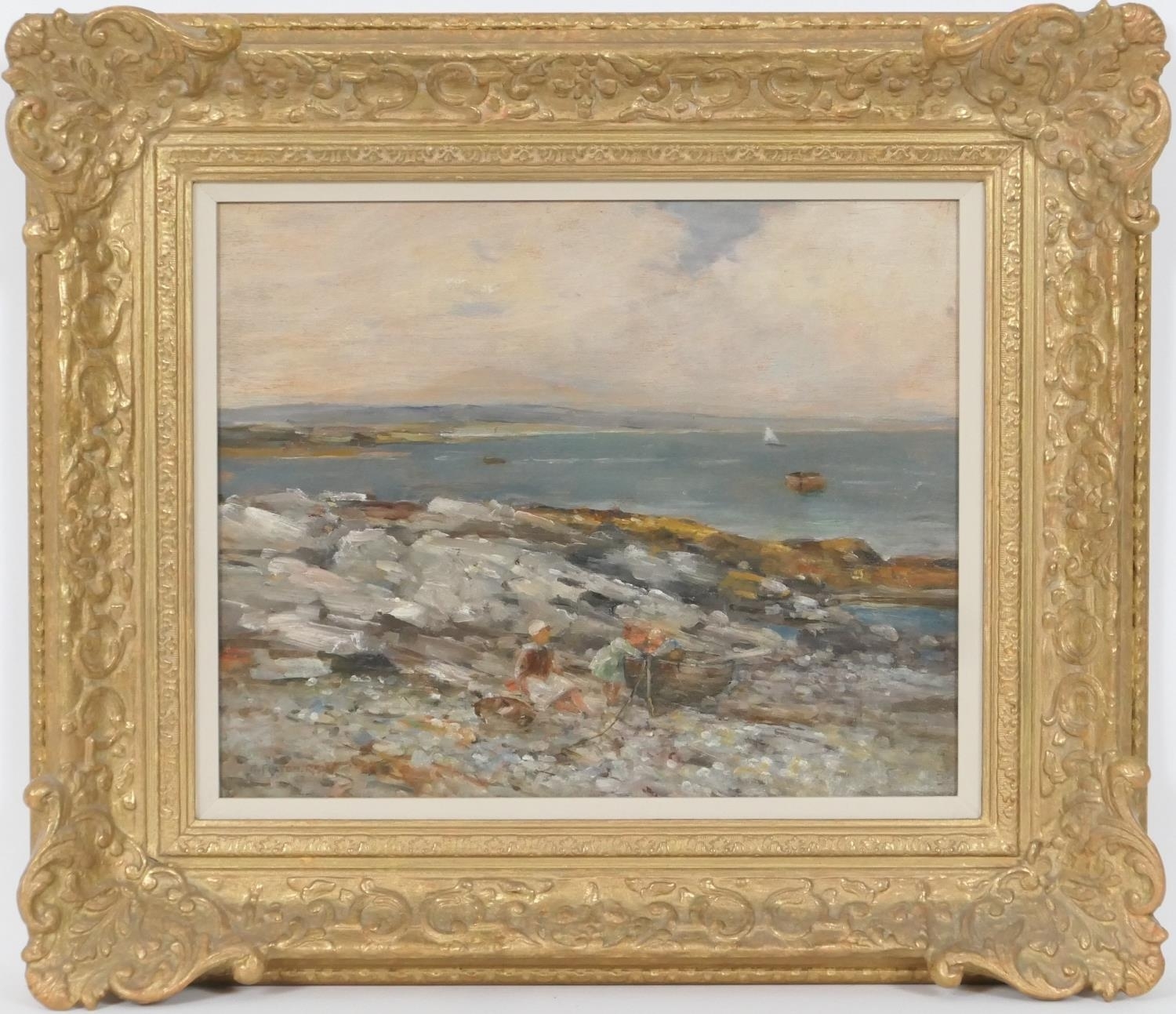 David Fulton | Children playing on a beach, | MutualArt